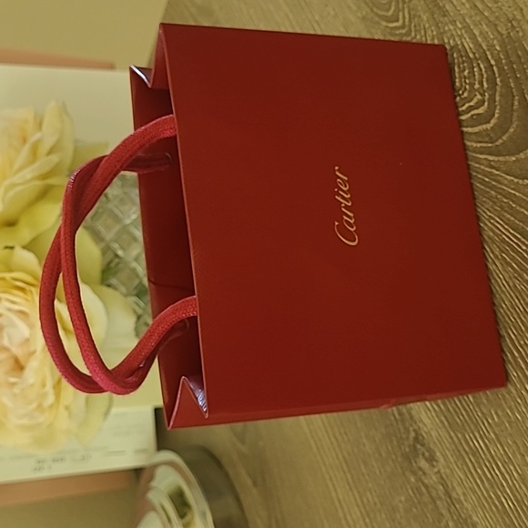 Cartier | Bags | Authentic Red Cartier Shopping Bag Small Mini | Poshmark